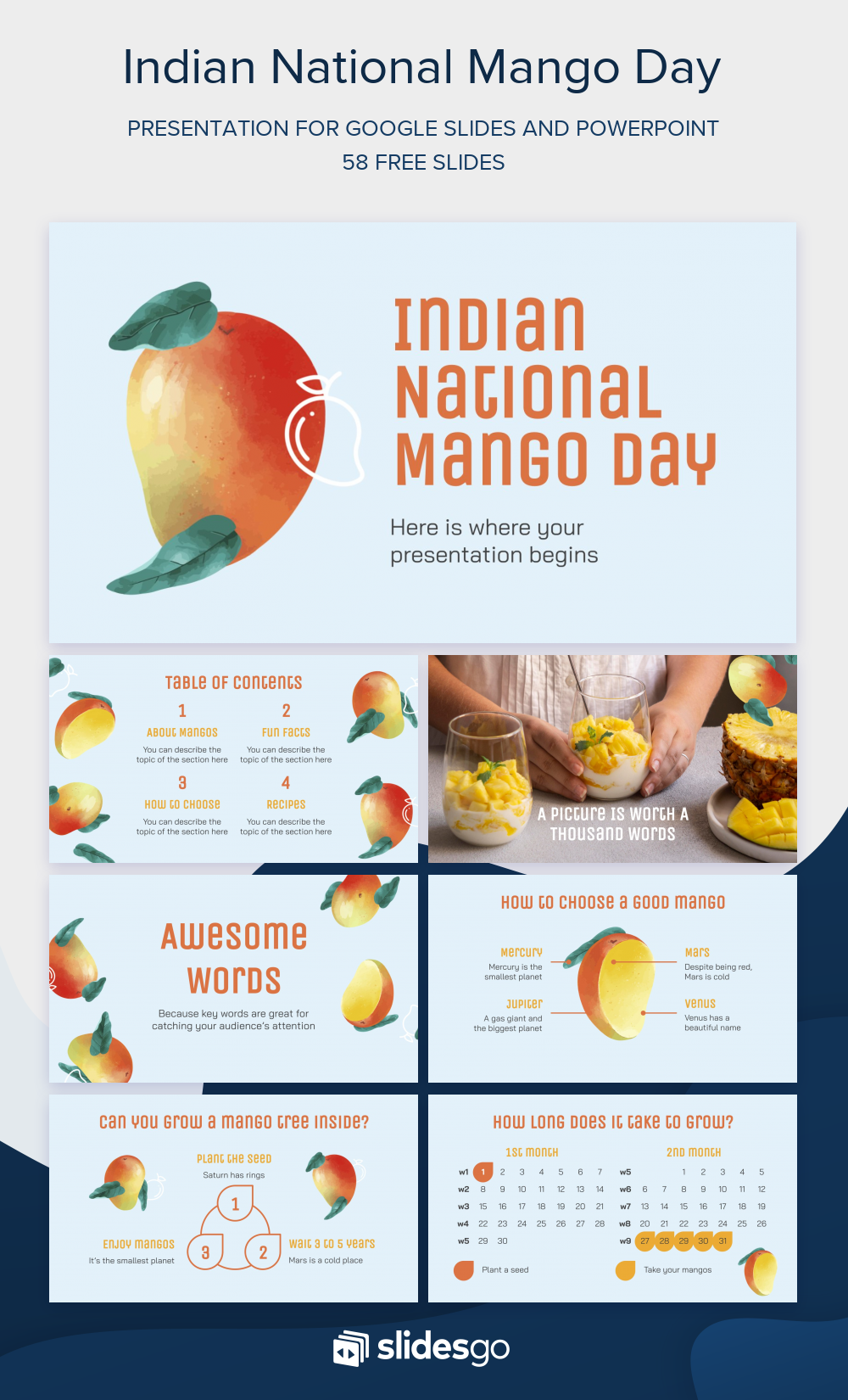 Indian National Mango Day | Google Slides & PPT template