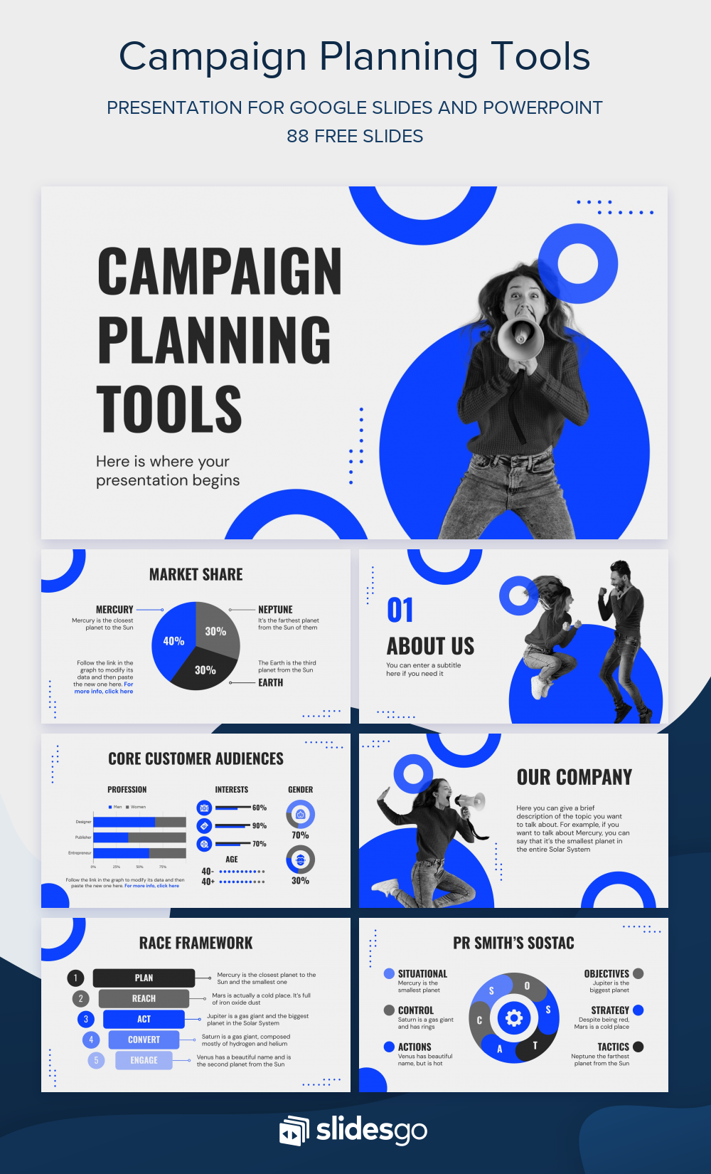 Campaign Planning Tools | Google Slides & PowerPoint Thema