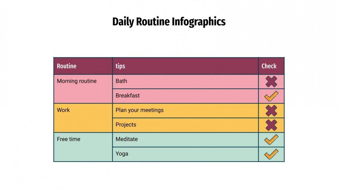 Daily Routine Infographics | Google Slides & PowerPoint