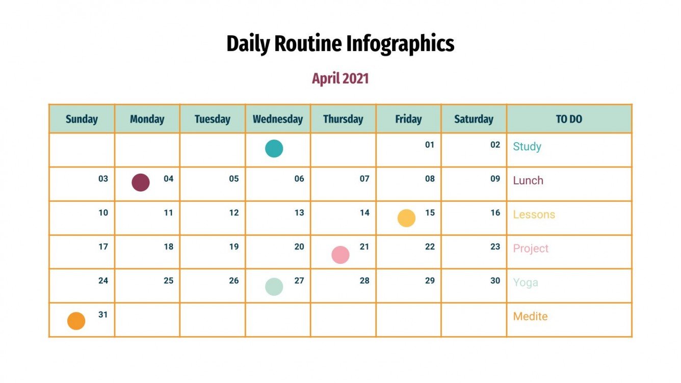Daily Routine Infographics | Google Slides & PowerPoint