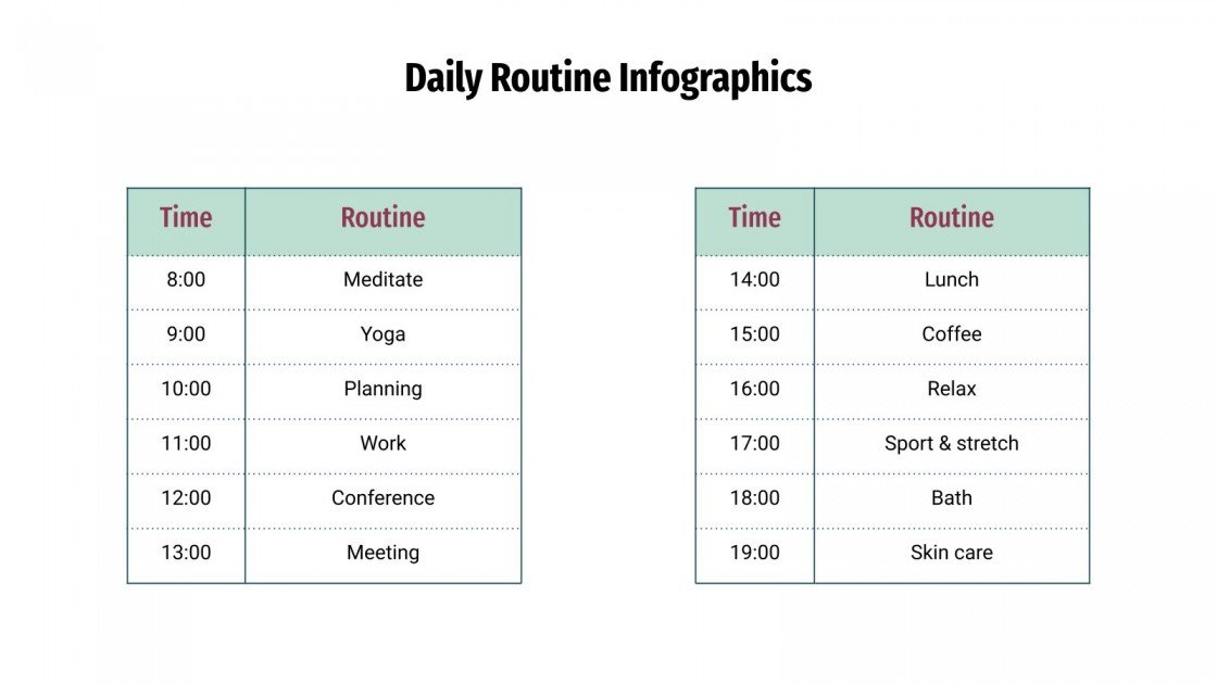 Daily Routine Infographics | Google Slides & PowerPoint