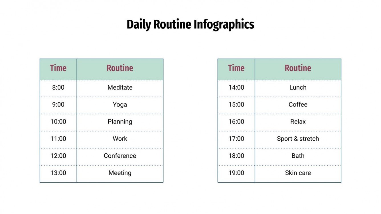 Daily Routine Infographics | Google Slides & PowerPoint