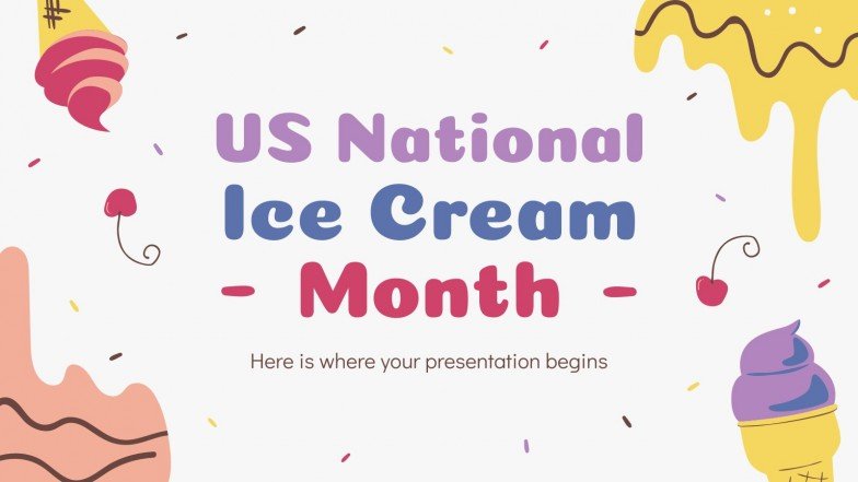 Free Google Slides & PowerPoint templates full of ice cream