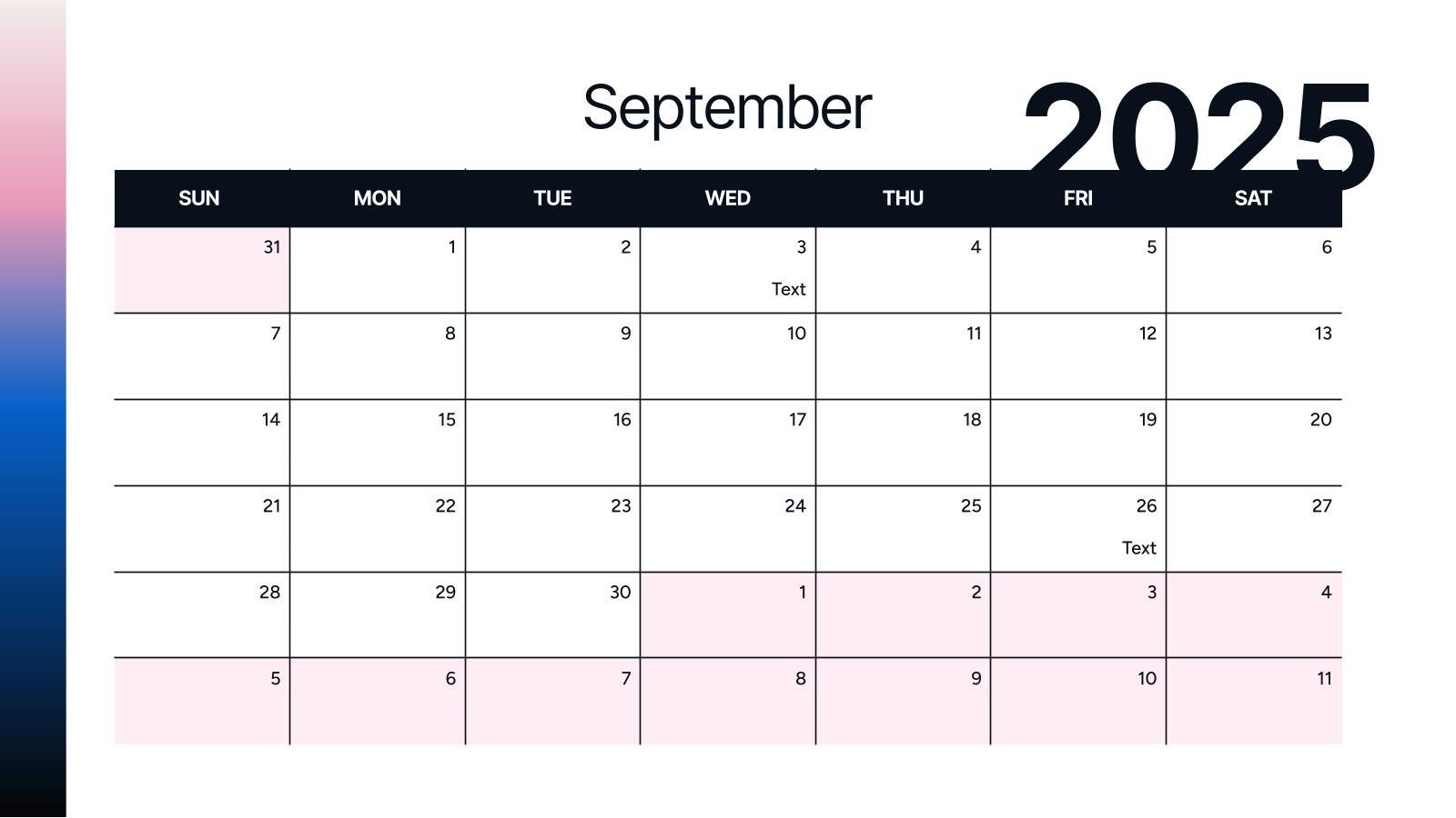 Monthly Calendar 2025 Presentation