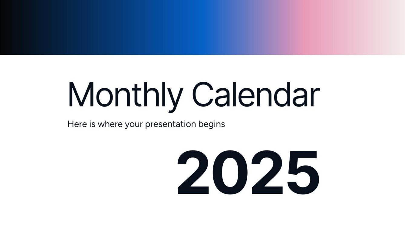 Free monthly planner templates for Google Slides & PowerPoint