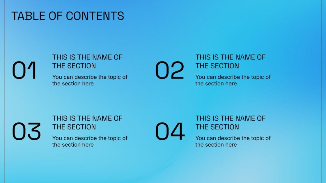 Blue Simple Theme Presentation