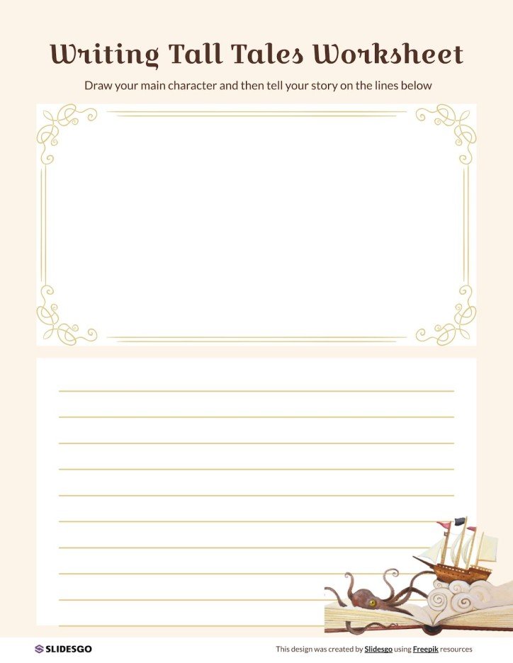 Writing Tall Tales Worksheet Template