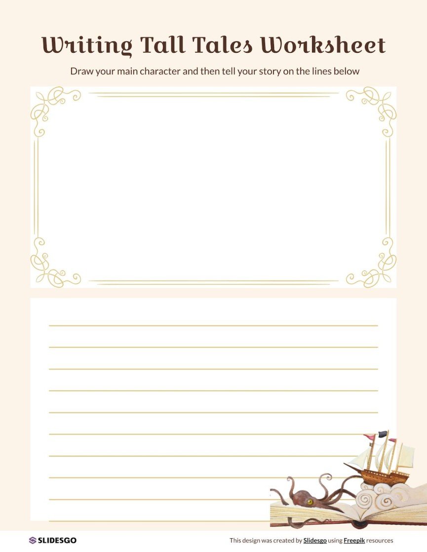 Writing Tall Tales Worksheet Template