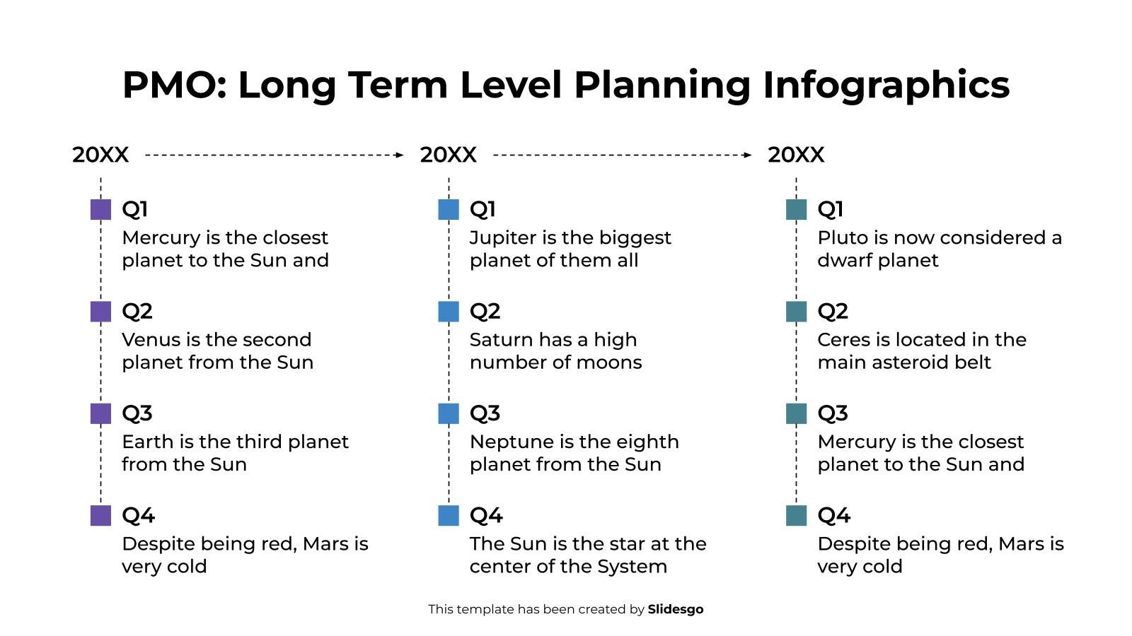 PMO: Long Term Level Planning Infographics Template