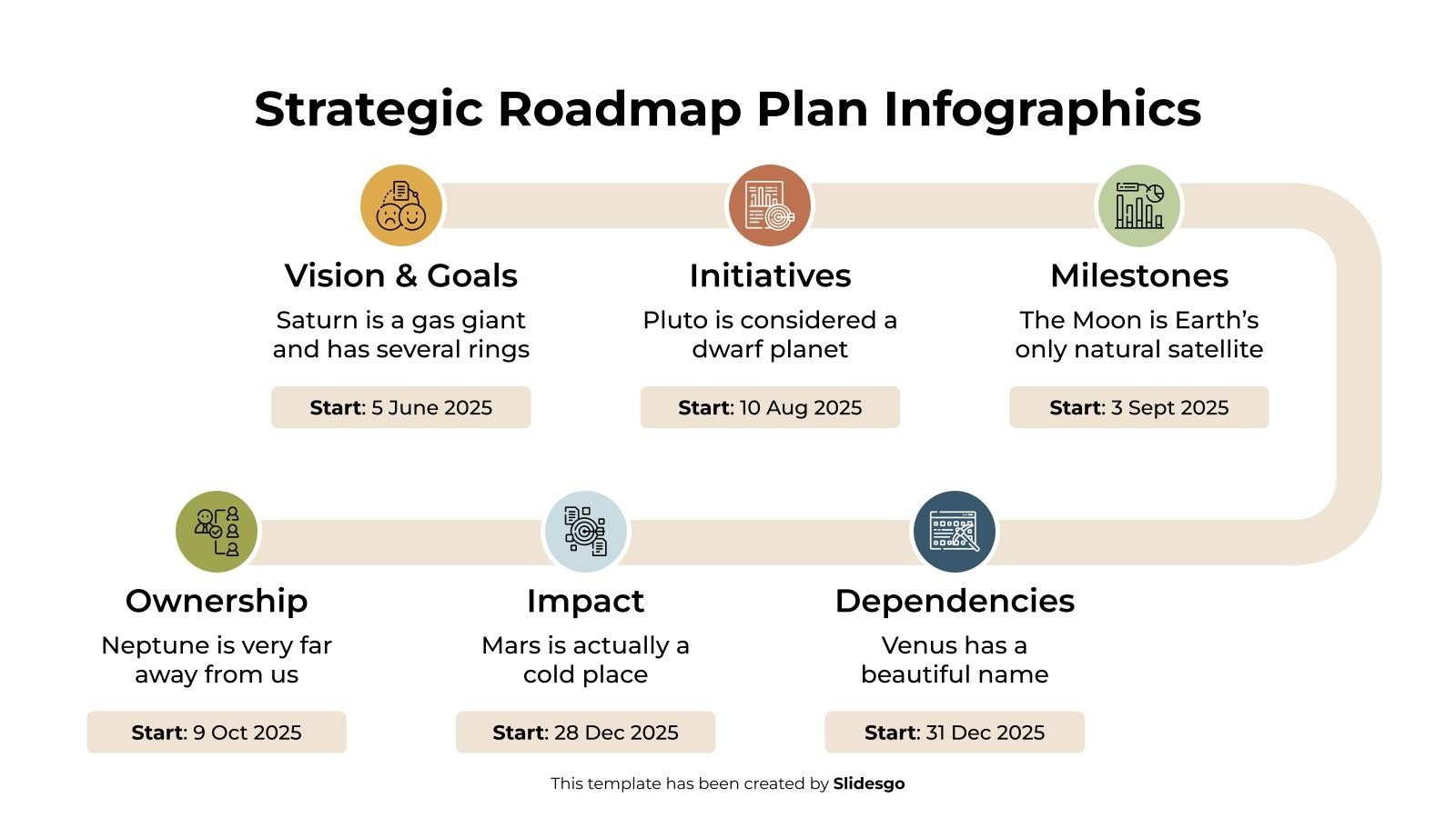 Strategic Roadmap Plan Infographics Template