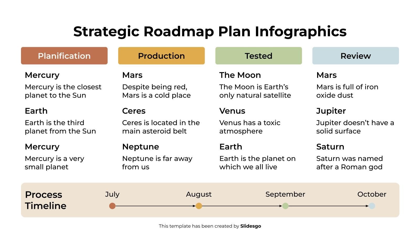 Strategic Roadmap Plan Infographics Template