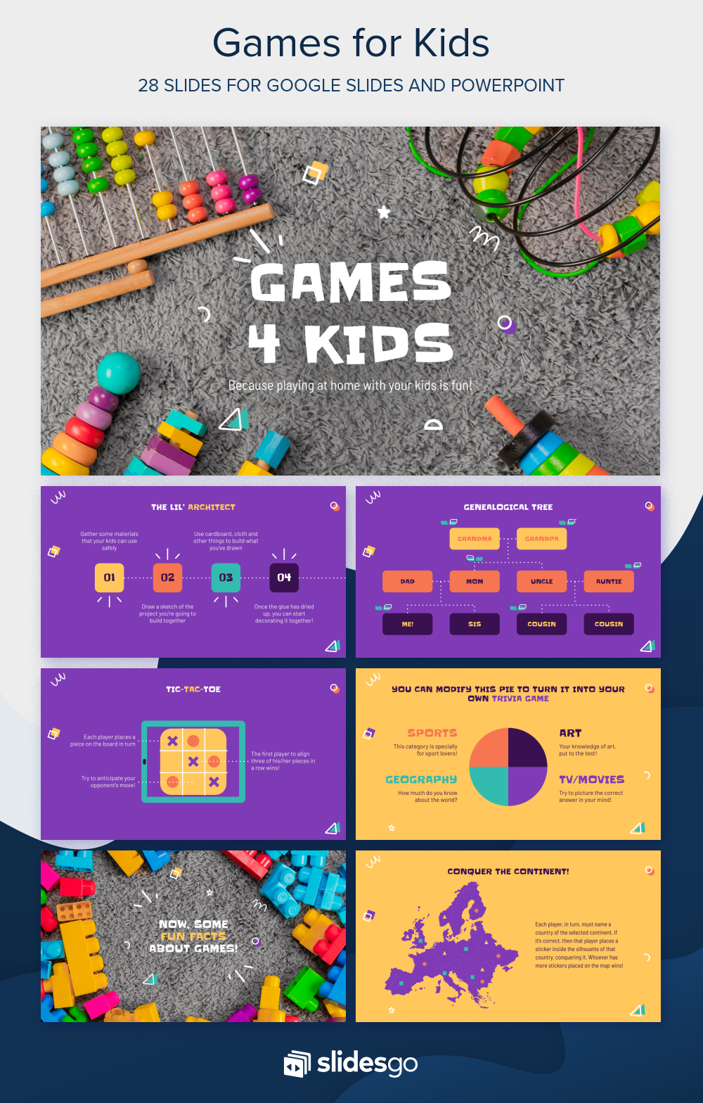 Games for Kids Google Slides Theme and PowerPoint Template