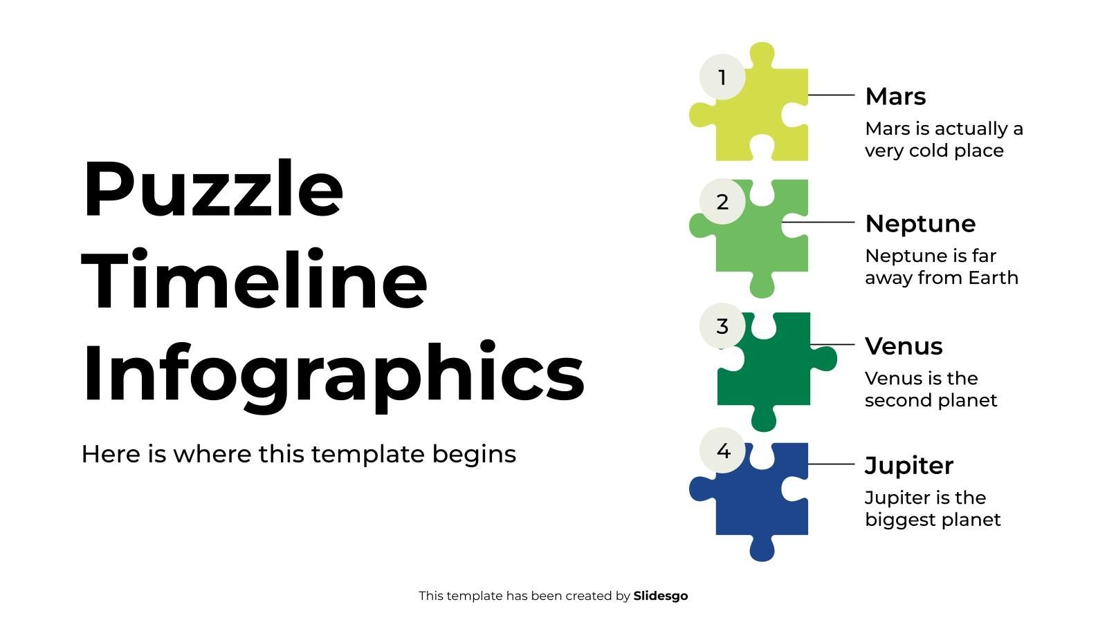 Puzzle Timeline Infographics Template