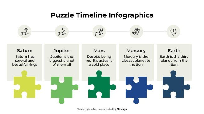 Puzzle Timeline Infographics Template