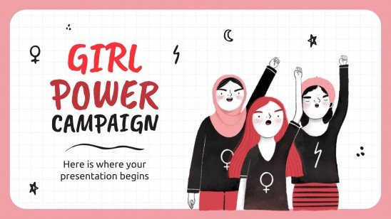 Campanha Girl Power | Modelo do Google Slides e PowerPoint