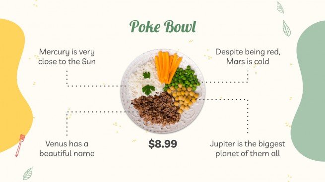 Vegan Digital Menu Board | Google Slides & PowerPoint