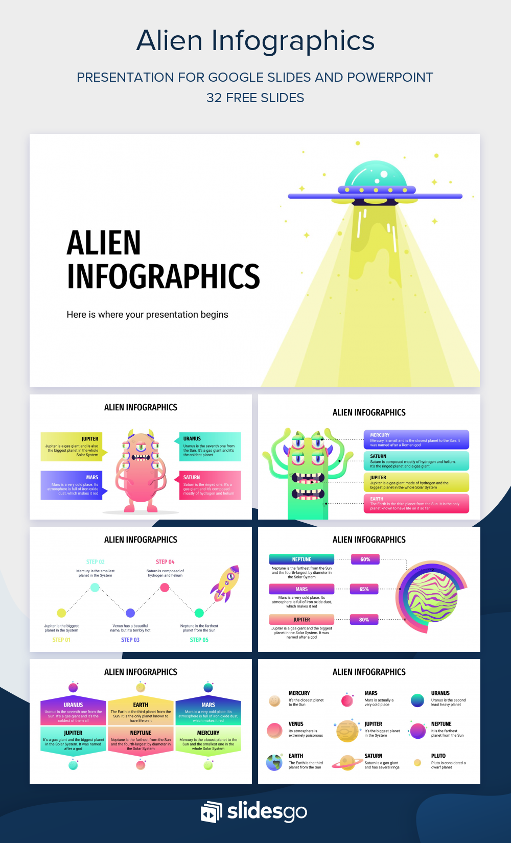 Alien Infographics | Google Slides & PowerPoint Template