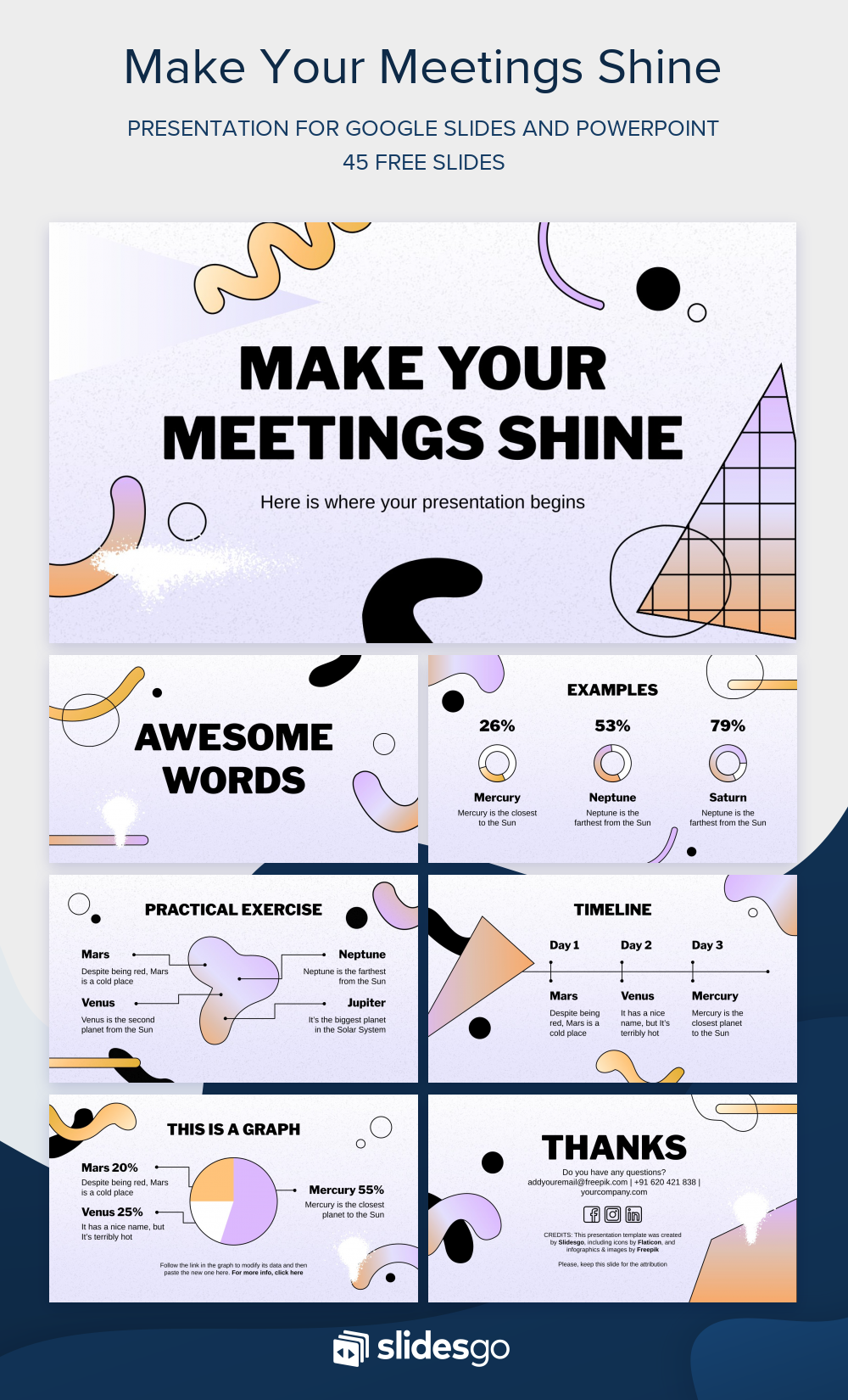Make Your Meetings Shine | Google Slides & PPT template