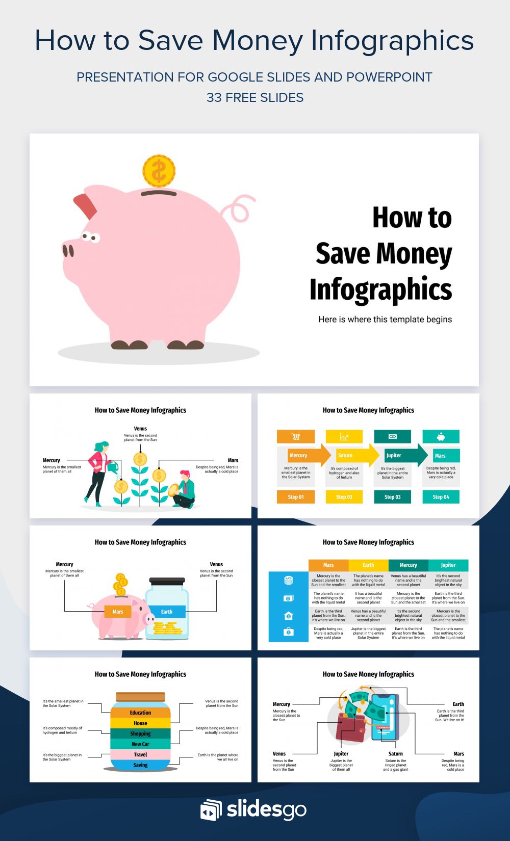 How to Save Money Infographics | Google Slides & PPT template