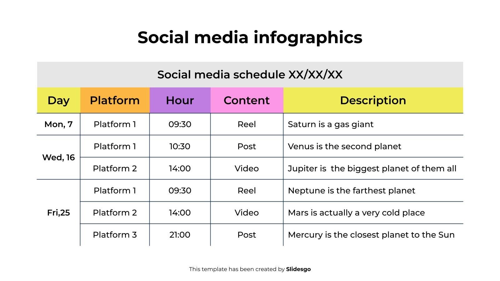 Social Media Infographics Template