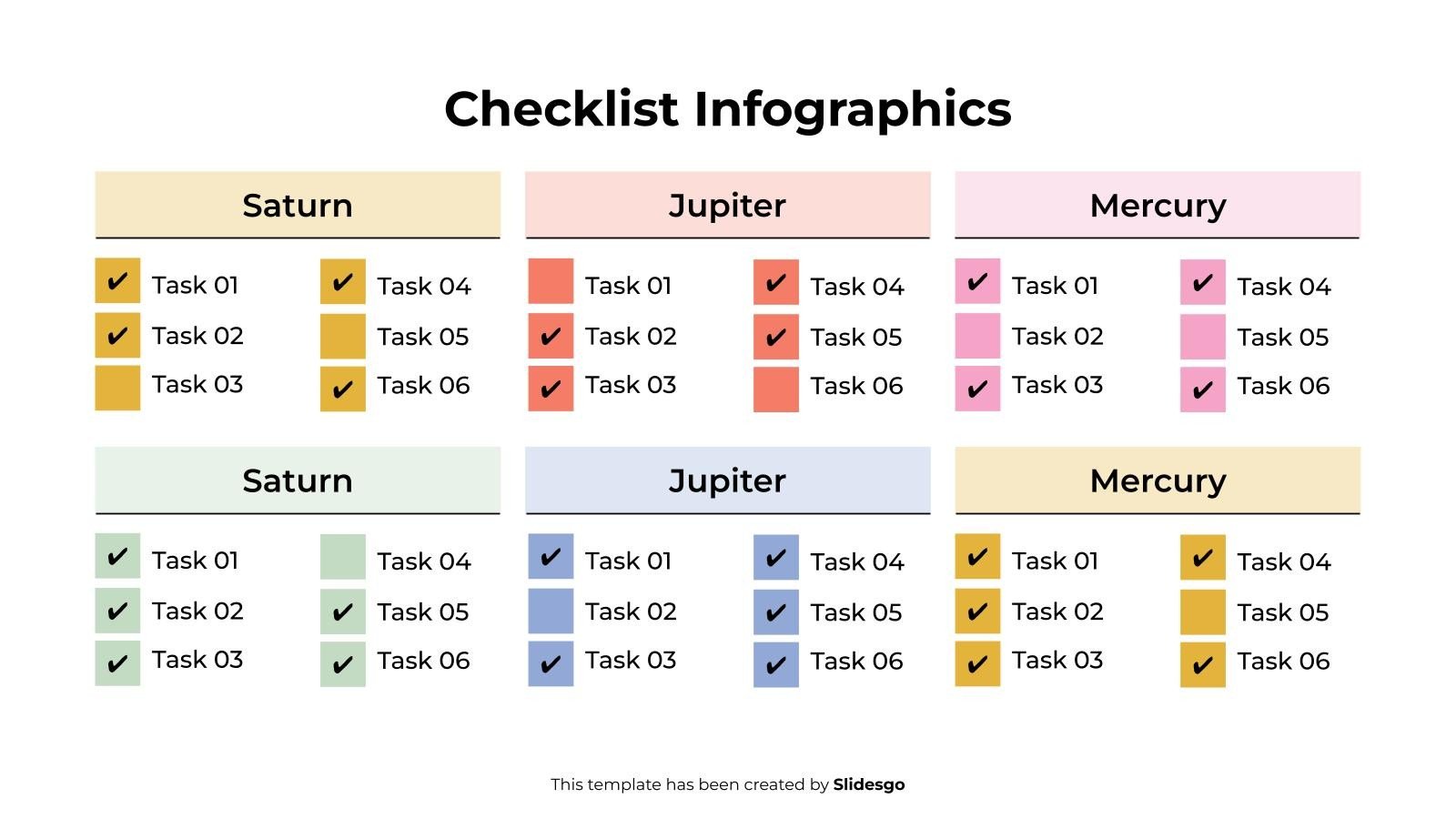Checklist Infographics Template