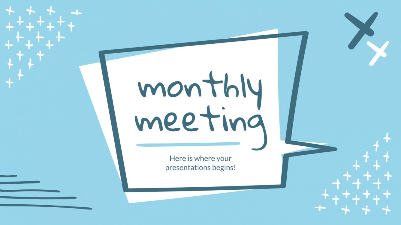 Monthly Meeting Google Slides Theme and PowerPoint Template
