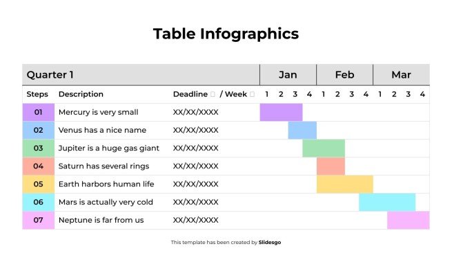 Table Infographics Template