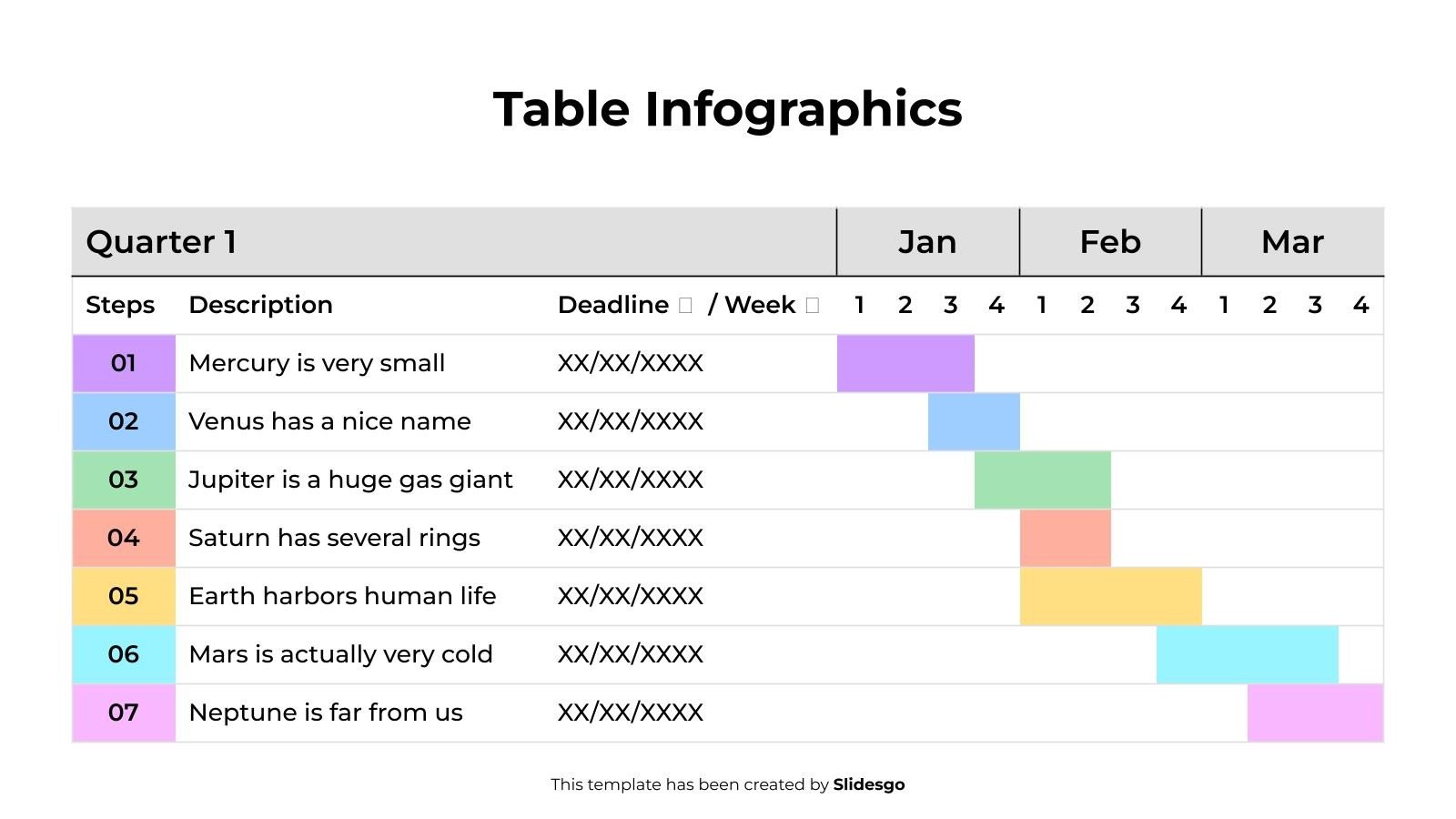 Table Infographics Template