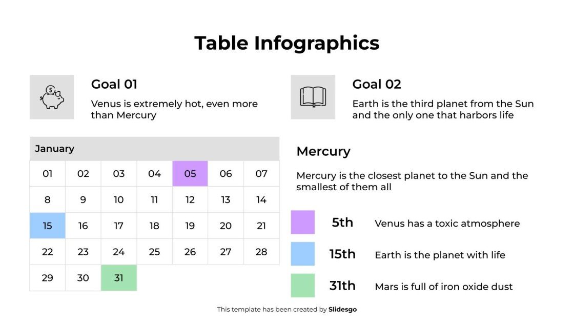 Table Infographics Template