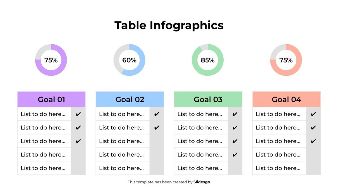 Table Infographics Template