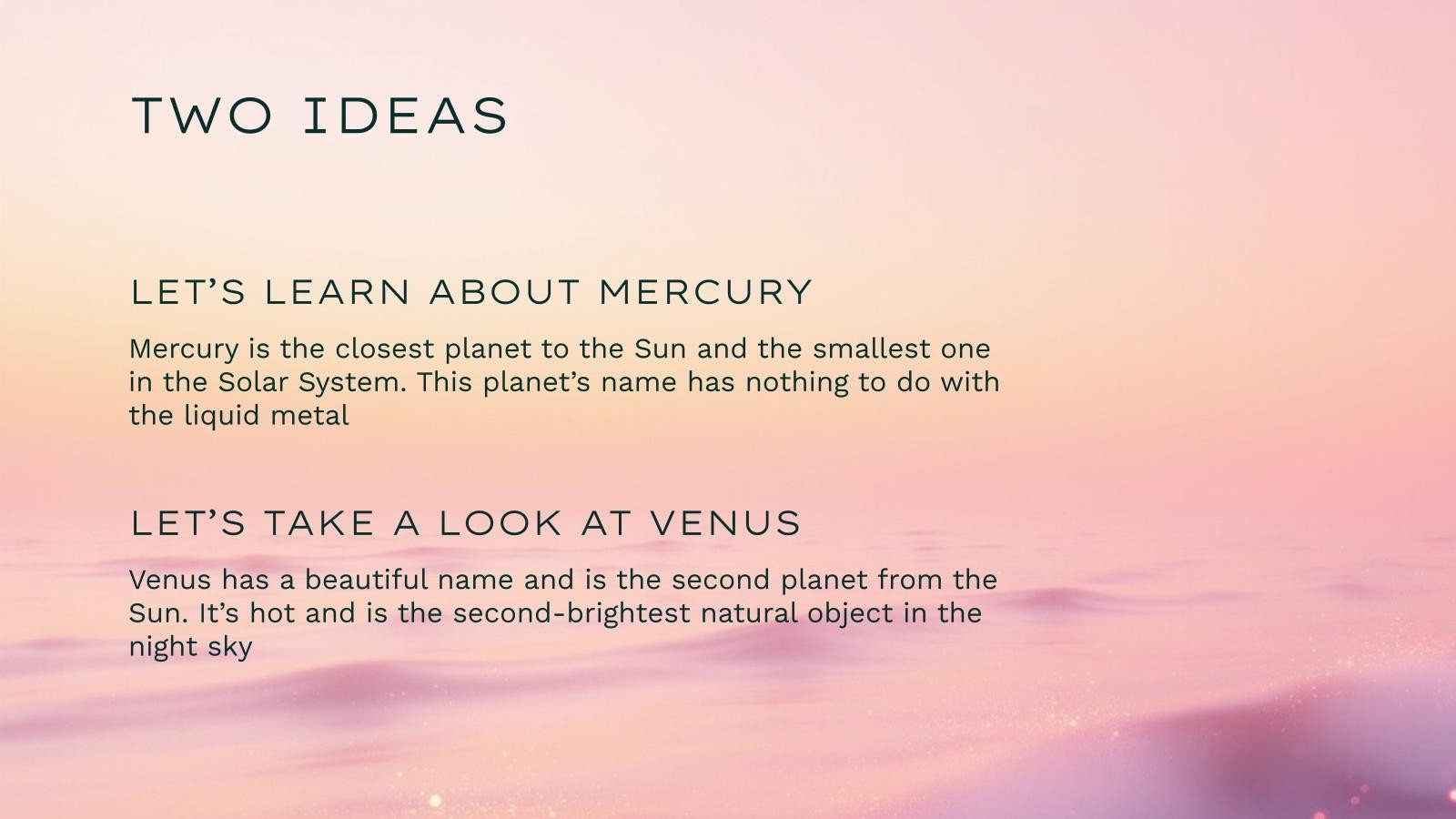 Calm Style Presentation