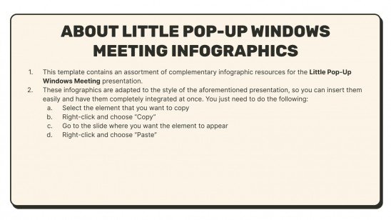 Pop-Up Windows Meeting Infographics | Google Slides & PPT