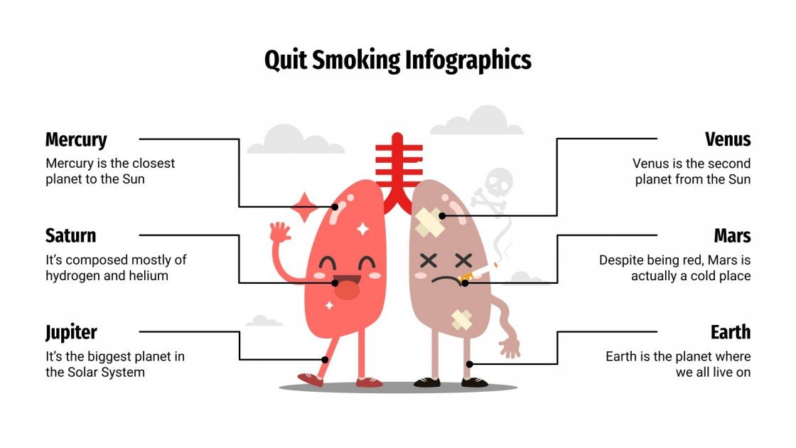 Infografías sobre cómo dejar de fumar | Google Slides y PPT