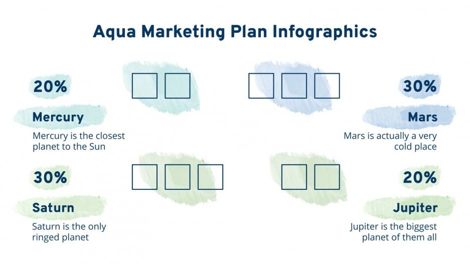 Aqua Marketing Plan Infographics | Google Slides & PPT Theme