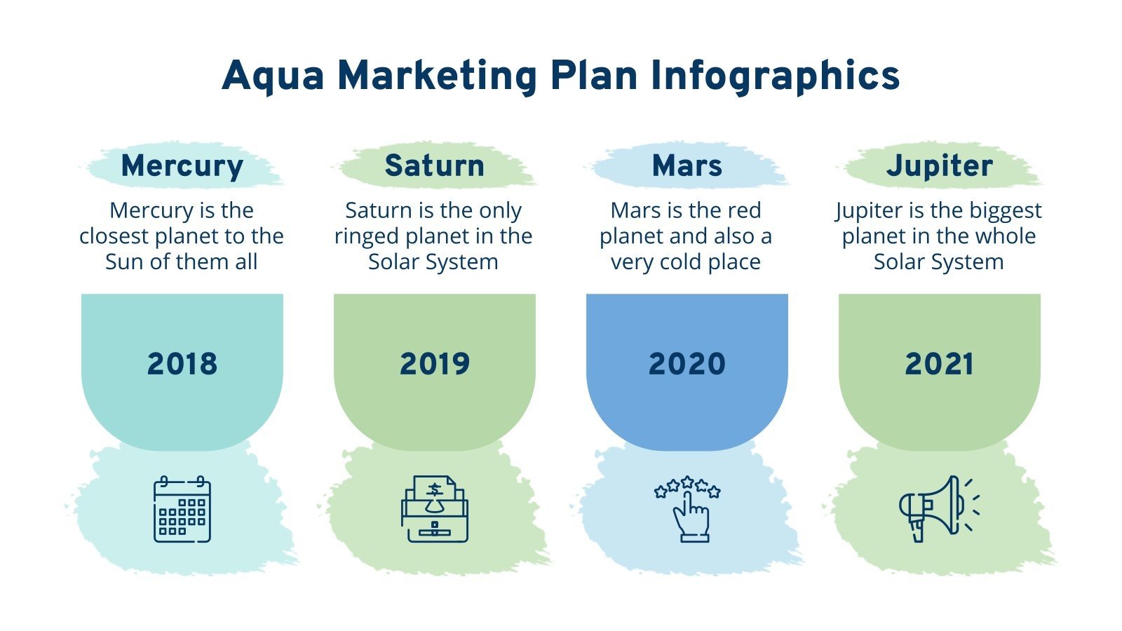Aqua Marketing Plan Infographics | Google Slides & PPT Theme