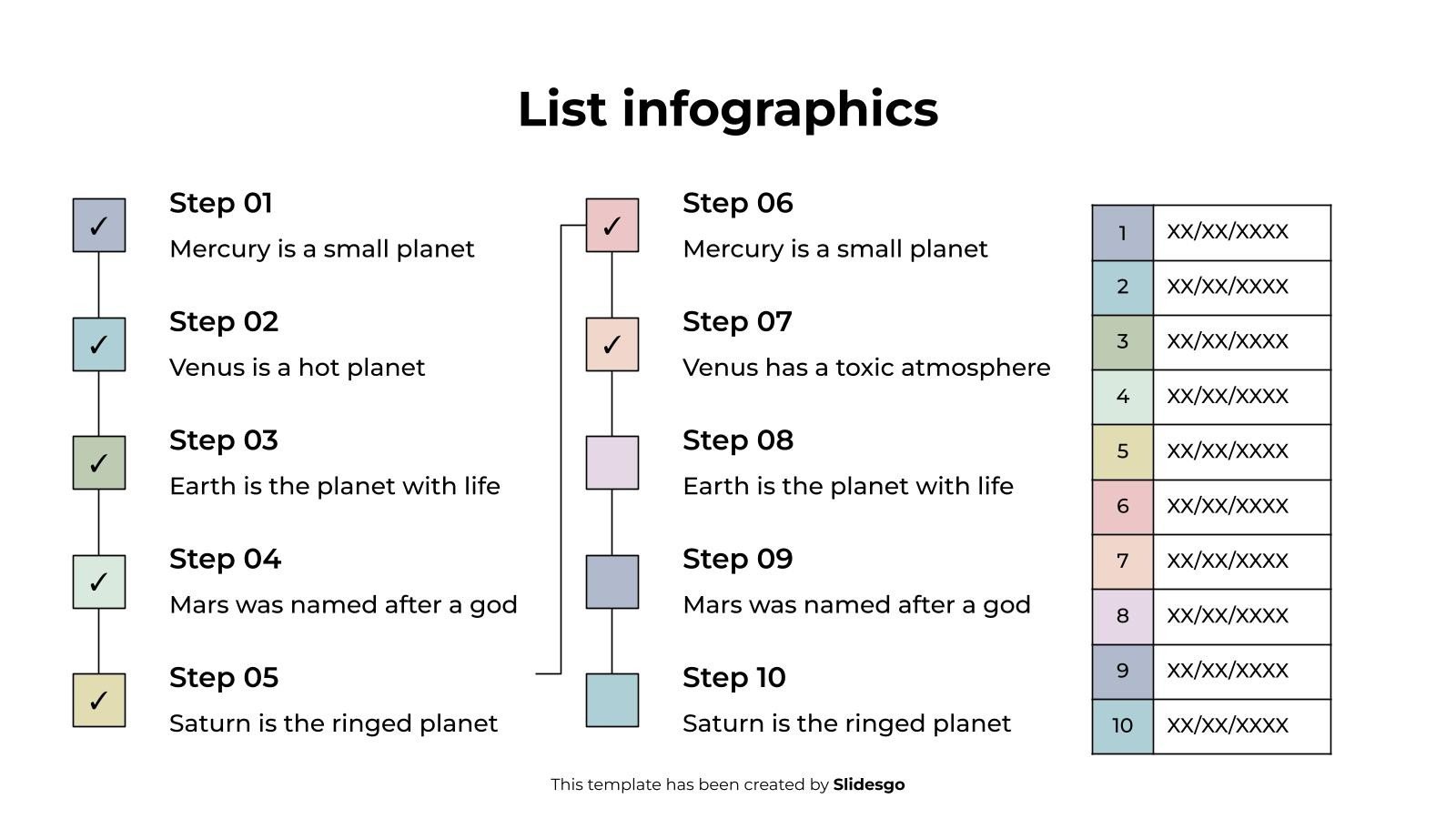 List Infographics Template