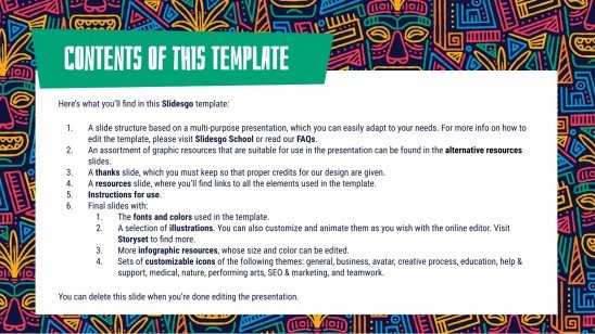 Ethnic Pattern Google Slides theme & PowerPoint template