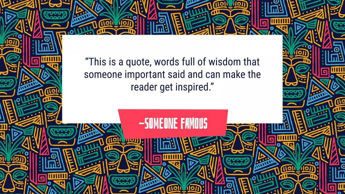 Ethnic Pattern Google Slides theme & PowerPoint template