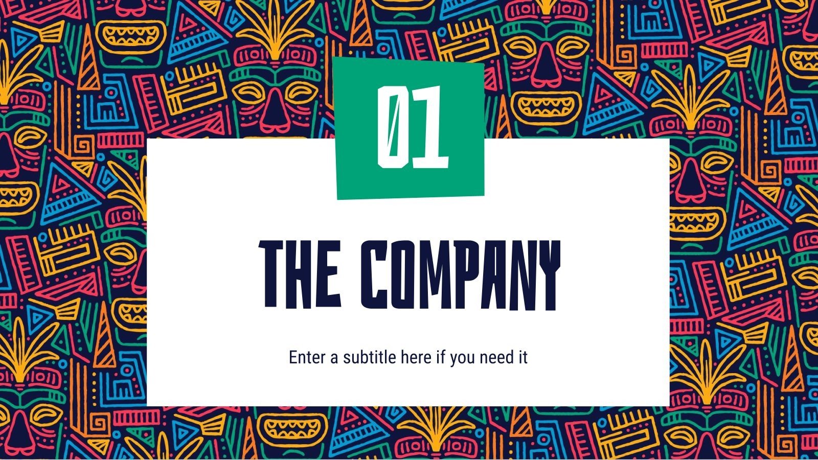 Ethnic Pattern Google Slides theme & PowerPoint template