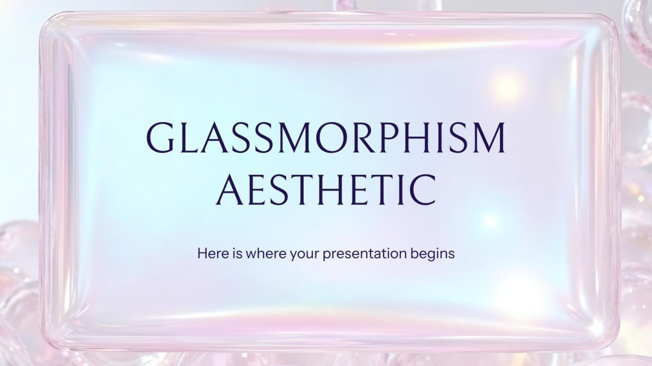 Glassmorphism-inspired Google Slides and PPT templates