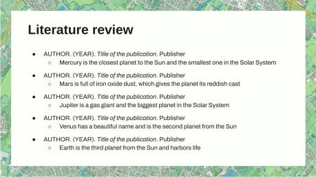 Street Maps Thesis Presentation