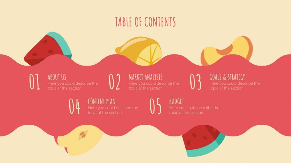 Fruits Marketing Campaign Google Slides and PPT Template