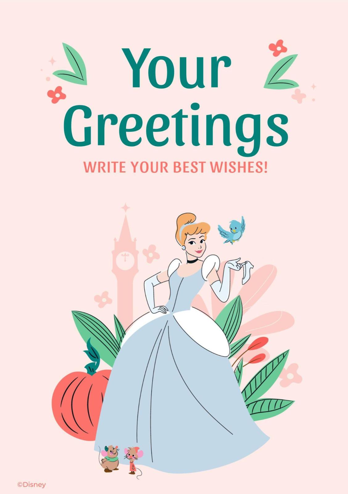 Cinderella Happy Birthday Cards