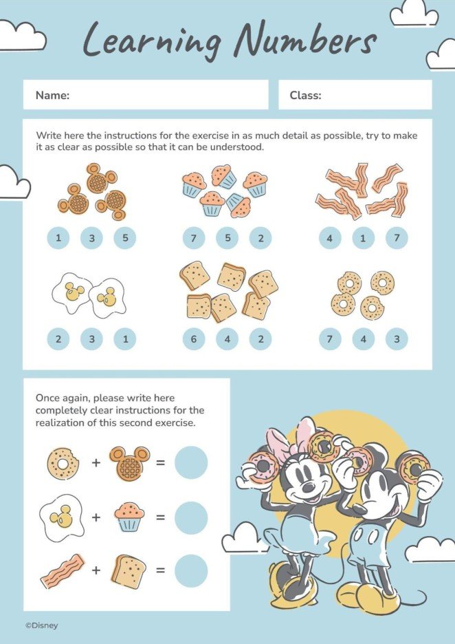 Mickey Mouse and Friends Preschool Worksheet Presentation