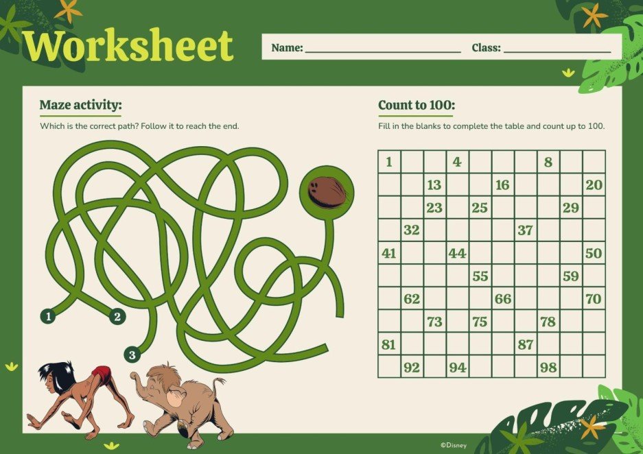 The Jungle Book Maze Worksheet Presentation