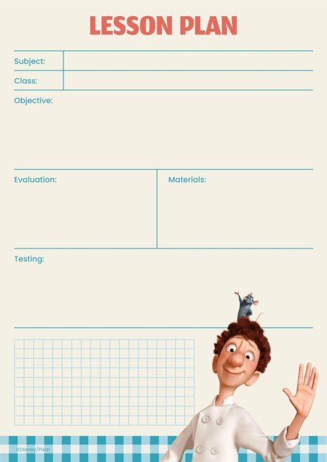 Ratatouille Lesson Plan Presentation