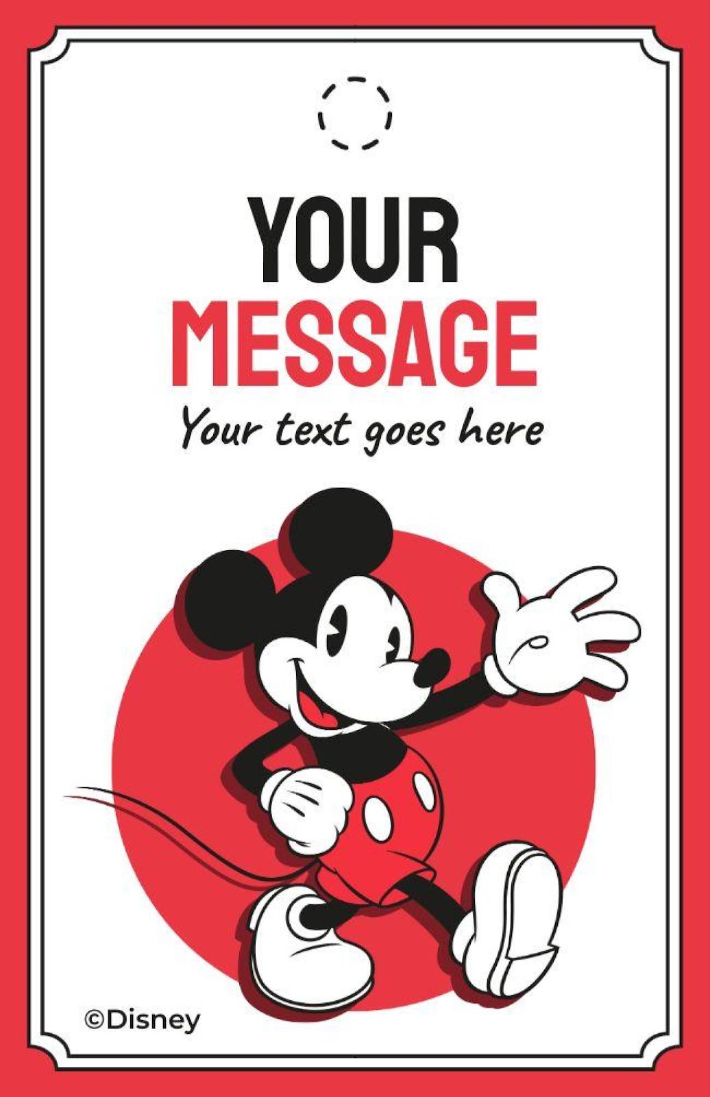 Vintage Mickey Mouse Gift Tag Presentation