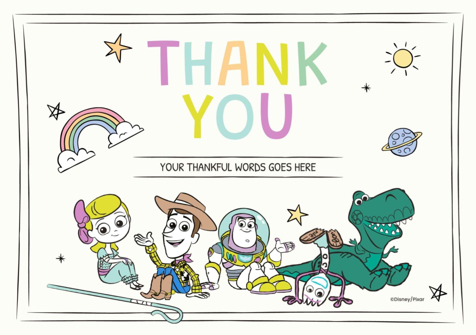 Toy Story Birthday Thank You Thank You For Your Birthday Wishes & For