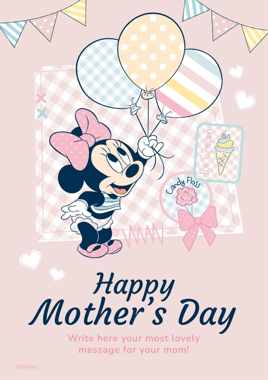 Minnie Mouse Mother's day Card Presentation
