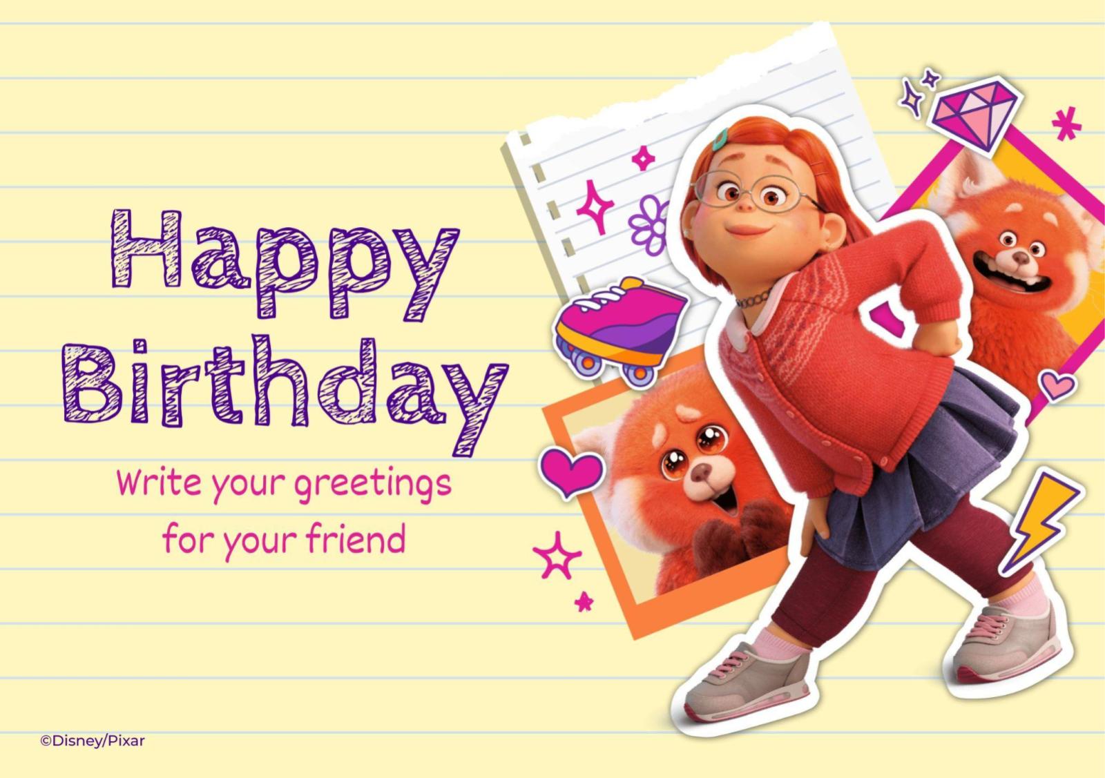 Turning Red Birthday Card Presentation